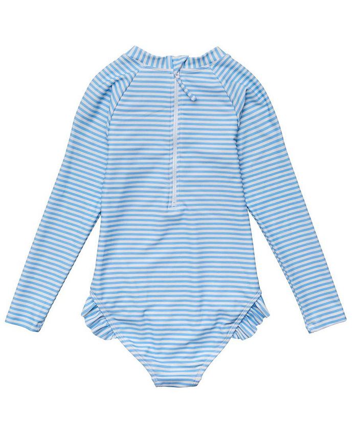 Snapper Rock Toddler, Child GIRLS CORNFLOWER STRIPE LS SURF SUIT - Macy's