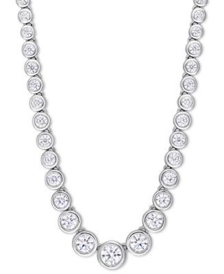Moissanite Bezel Graduated Collar Necklace (2-3/4 ct. t.w. Diamond ...