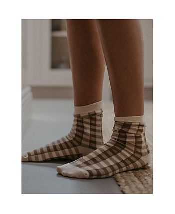 The Simple Folk Women's Organic Cotton Gingham Sock - Macy's