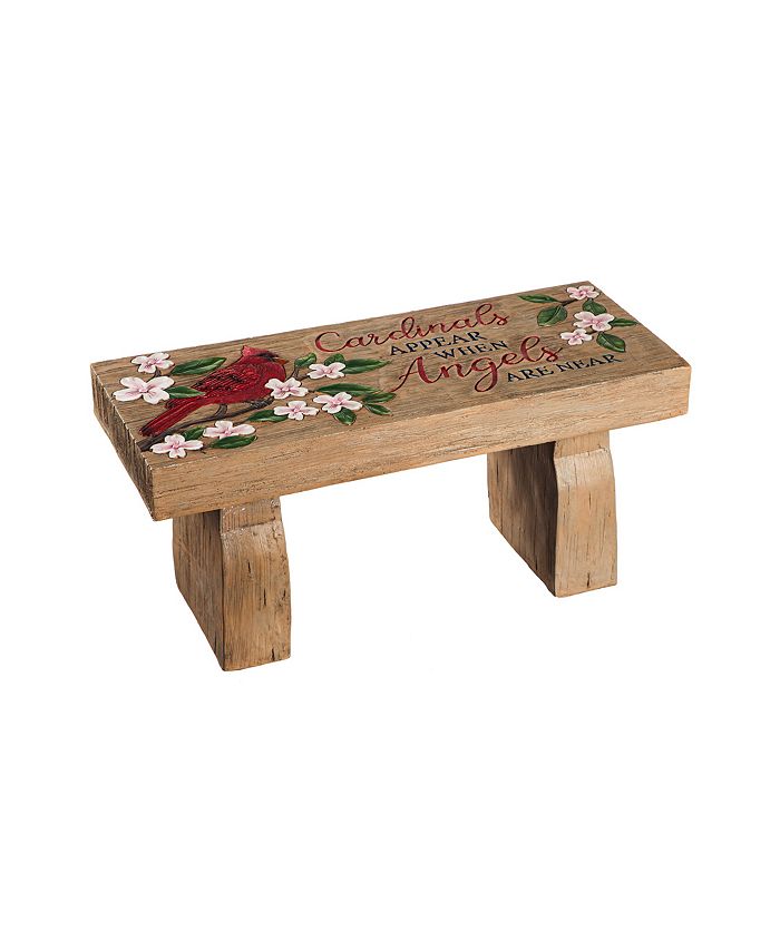 Evergreen Cardinals Appear Resin Memorial Garden Bench- 29x14x12 in ...