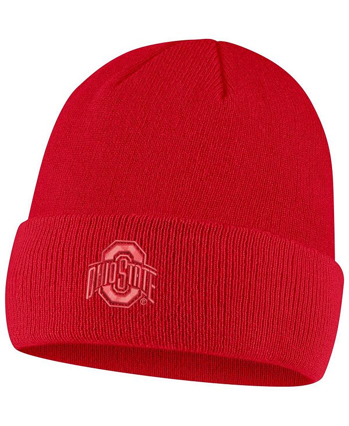 Nike Men's Scarlet Ohio State Buckeyes Tonal Cuffed Knit Hat - Macy's