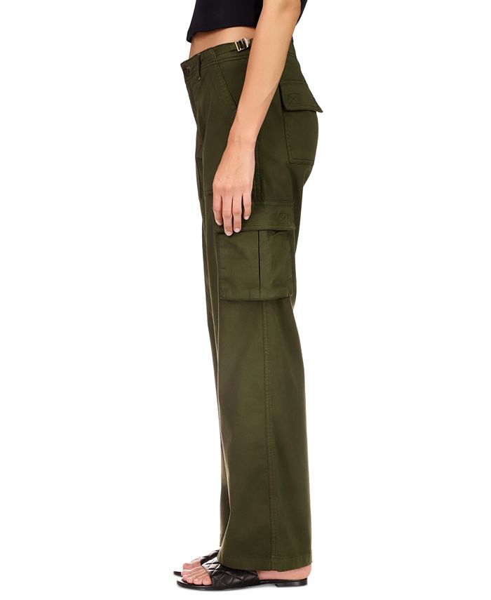 Sanctuary Women's Solid Reissue Straight-Leg Cargo Pants - Macy's