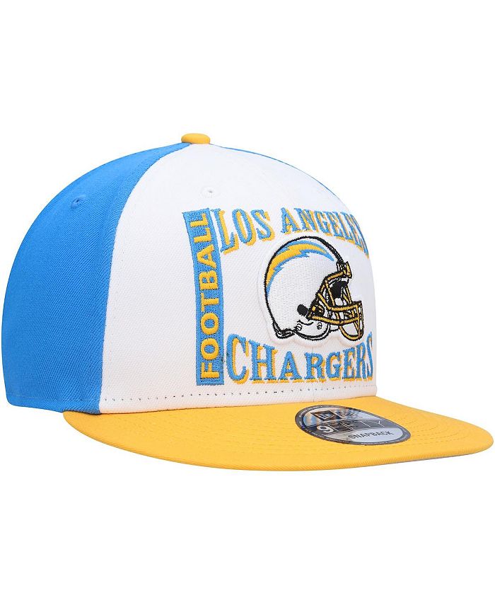 New Era Men's White, Gold Los Angeles Chargers Retro Sport 9Fifty ...
