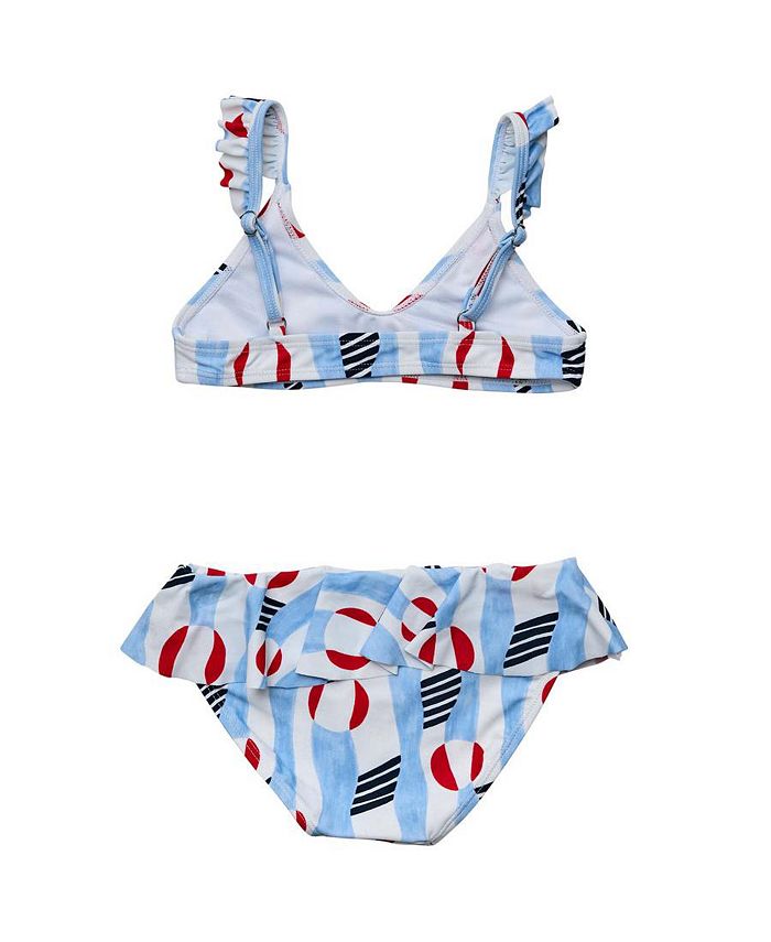 Snapper Rock Toddler, Child Girls Beach Bounce Sustainable Frilled ...