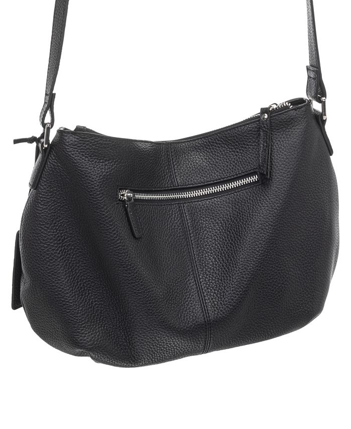 Mancini Women's Pebbled Scarlet Crossbody Hobo Bag - Macy's