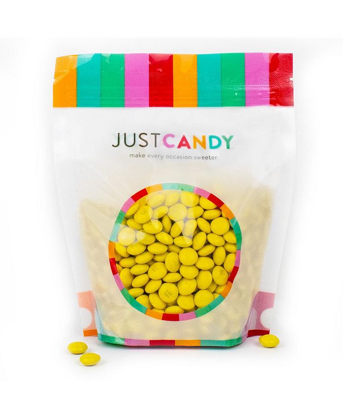 Just Candy 500 Pcs Yellow M&M's Candy Milk Chocolate (1lb, Approx. 500 ...