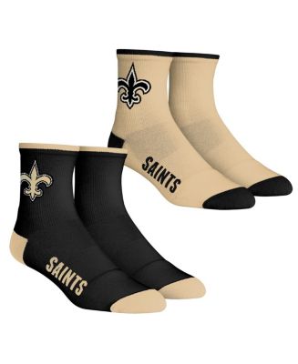 Men's Rock 'Em Socks New Orleans Saints Core Team 2-Pack Quarter Length Sock Set - Macy's