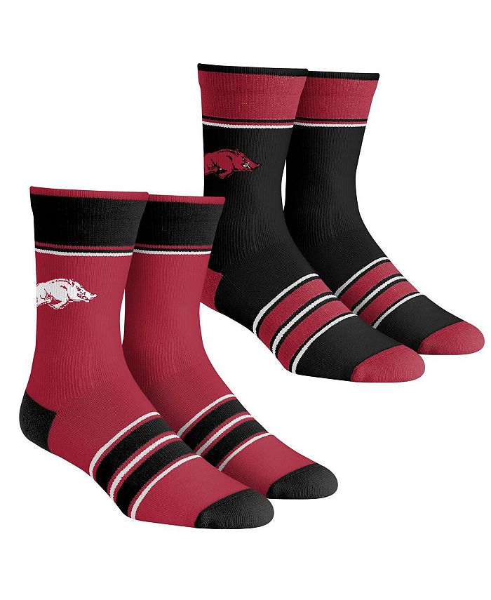 Rock 'Em Men's and Women's Socks Arkansas Razorbacks Multi-Stripe 2 ...