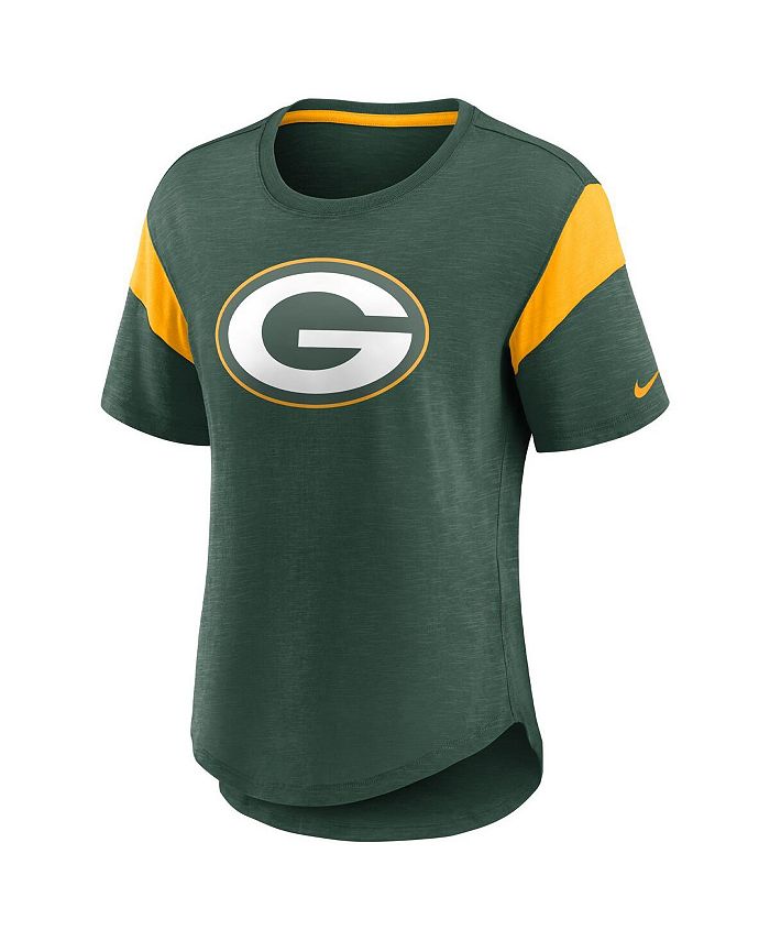 Nike Women's Heather Green Green Bay Packers Primary Logo Fashion Top ...