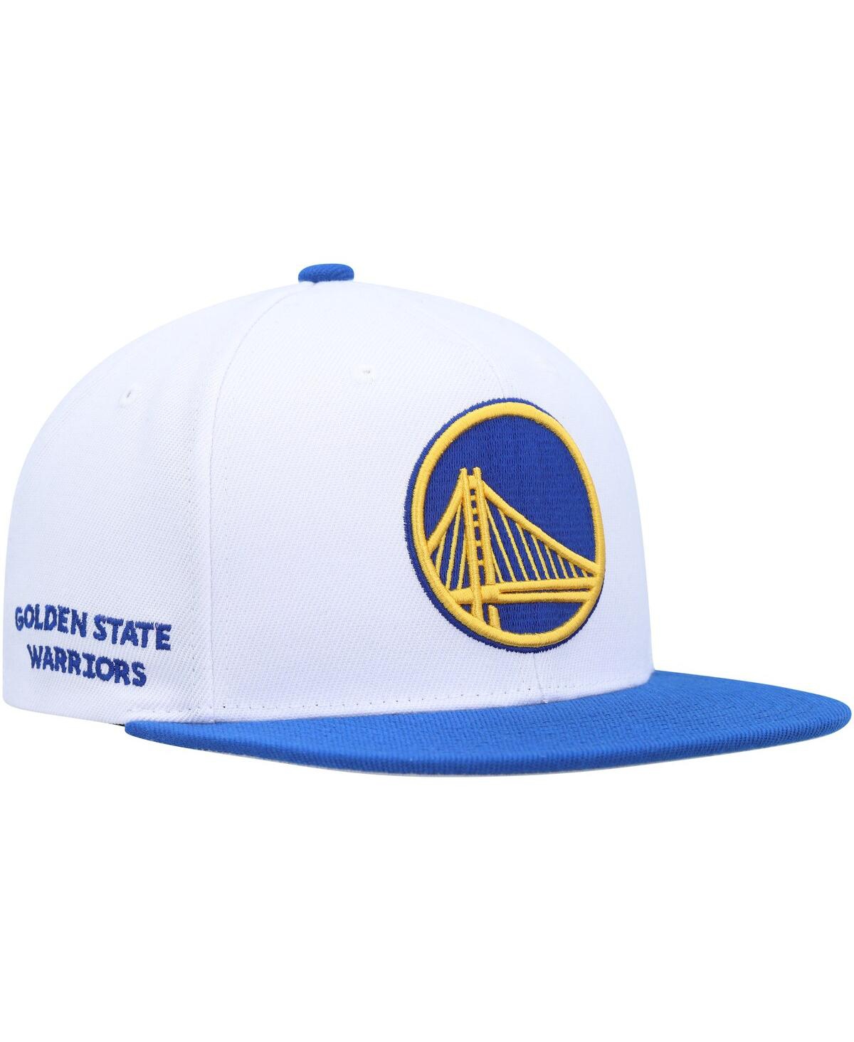 Click here for Mens Mitchell & Ness White  Royal Golden State War... prices
