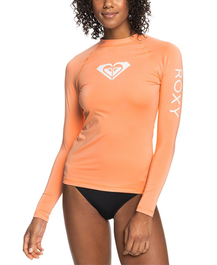 Roxy Juniors' Whole Hearted Long-Sleeve Rashguard & Reviews - Swimsuits & Cover-Ups - Women - Macy's