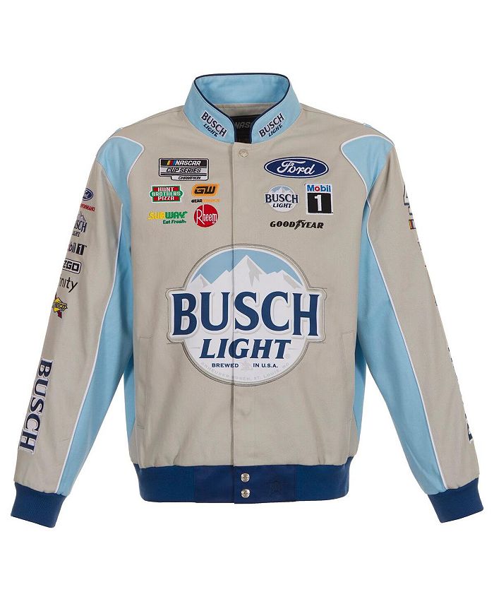 JH Design Men's Gray Kevin Harvick Busch Light Twill Driver Uniform ...
