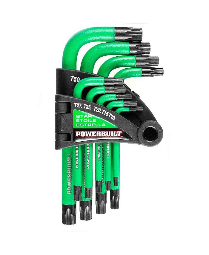 Powerbuilt 9 Piece Short Arm Tamper-Proof Torx Key Wrench Set - Macy's