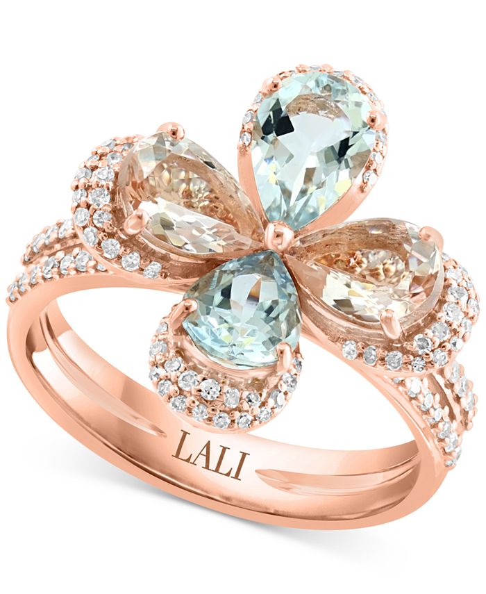 LALI Jewels Morganite (1-1/3 ct. t.w.), Aquamarine (1-1/4 ct. t.w ...