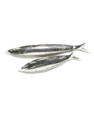 CosmoLiving By Cosmopolitan Aluminum Fish Tray, Set of 2, 24", 17" W ...