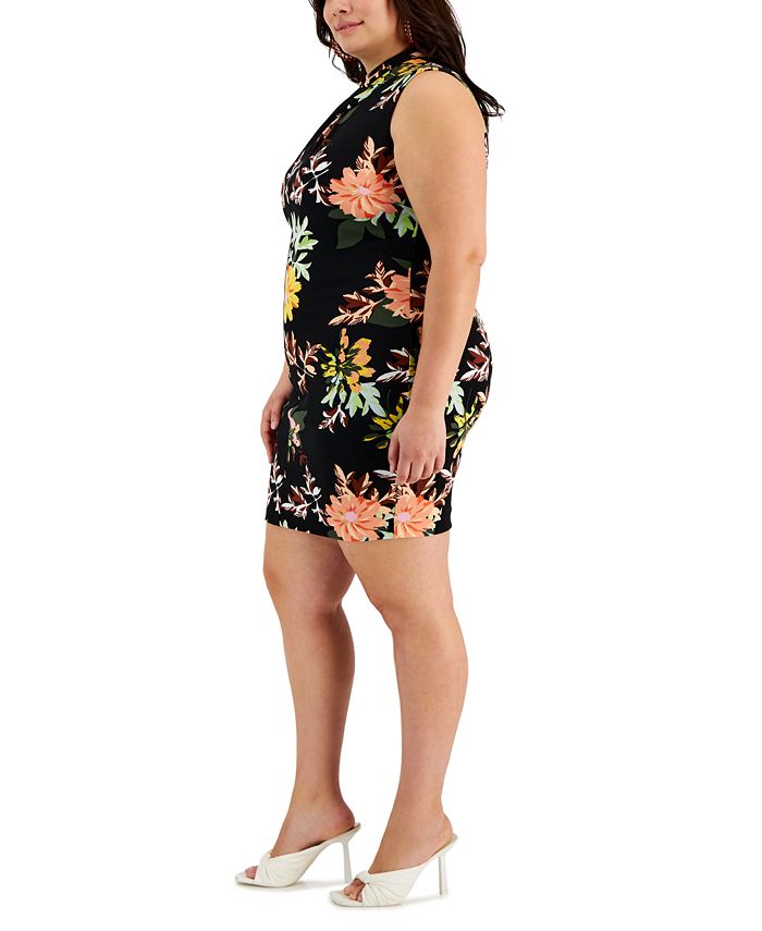 RACHEL Rachel Roy Plus Size Harland Floral-Print Mini Dress - Macy's