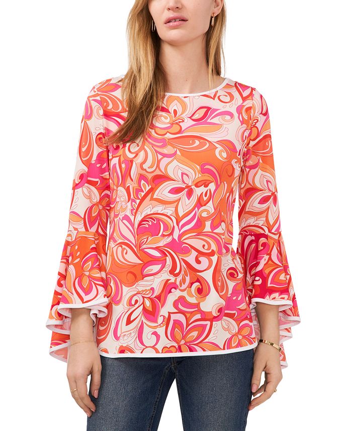 Sam & Jess Women's Bell-Sleeve Top - Macy's