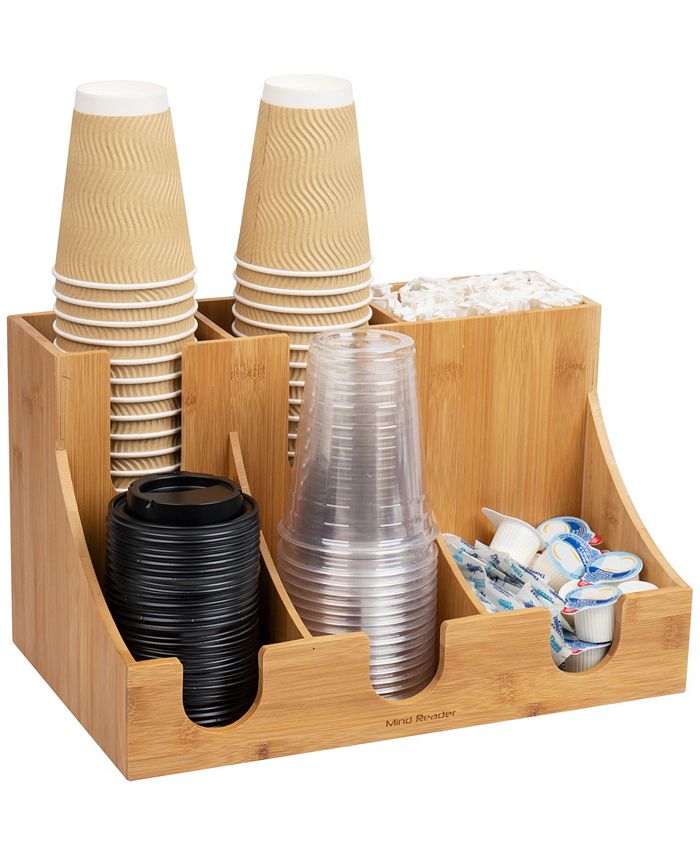 Mind Reader Bali Collection, 6-Compartment Cup, Lid and Condiment ...