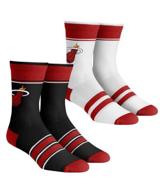 Men's and Women's Rock 'Em Socks Miami Heat Multi-Stripe 2-Pack Team ...