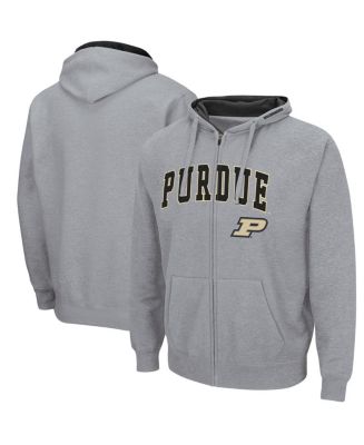 Men's Colosseum Heathered Gray Purdue Boilermakers Arch & Logo 3.0 Full ...
