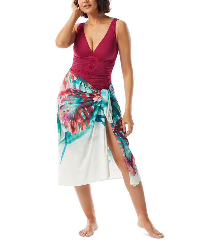 Coco Reef Women's Contours Topas Convertible Oversize Sarong Cover-Up ...
