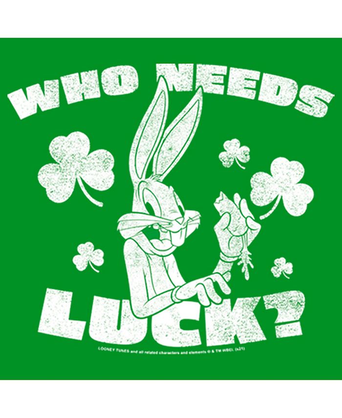 Warner Bros. Boy's Looney Tunes St. Patrick's Day Bugs Bunny Who Needs ...