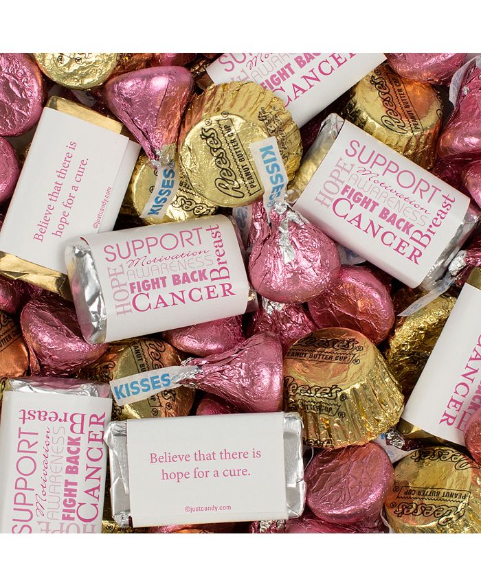 Just Candy 130 pcs Breast Cancer Awareness Candy Hershey's Chocolate ...