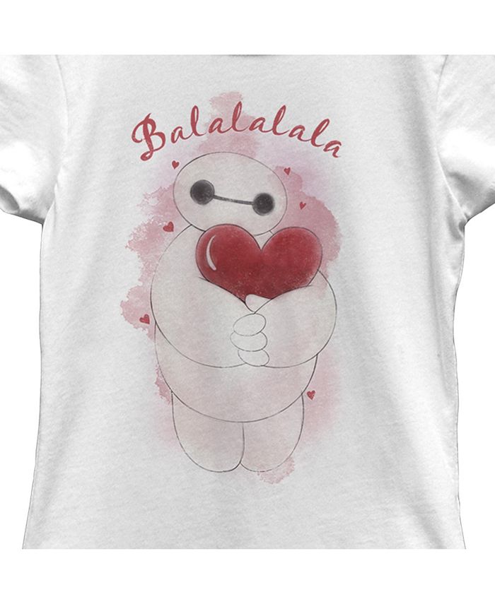 Disney Pixar Girl's Big Hero 6 Valentine Baymax Heart Hug Child T-Shirt ...
