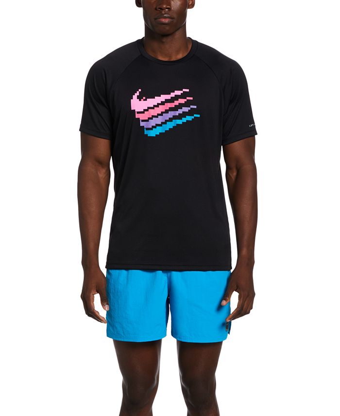 Nike Men's Digi Swoosh Dri-FIT Stretch UPF 40+ Logo Graphic Rash Guard ...