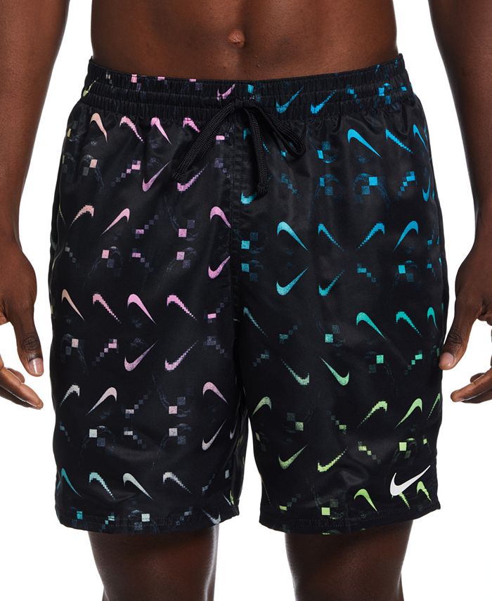 Nike Men's Lap Digi Swoosh Ombré Logo-Print 7" Swim Trunks - Macy's