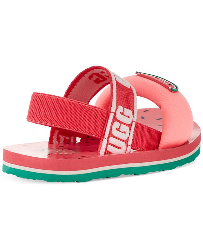 UGG® Toddler Zuma Watermelon Stuffie Slingback Sandals - Macy's