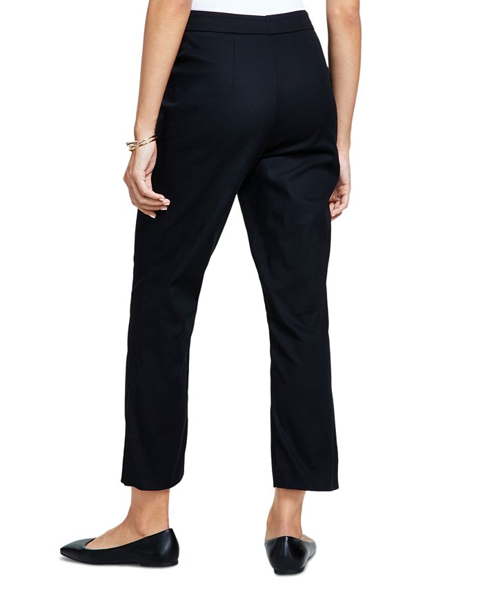 CeCe Women's Cropped Ankle Flared-Leg Button Tab Pants - Macy's