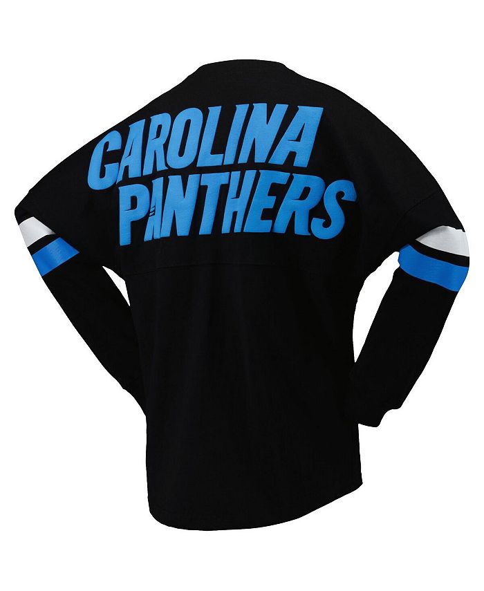 Fanatics Women's Black Carolina Panthers Spirit Jersey Lace-Up V-Neck ...