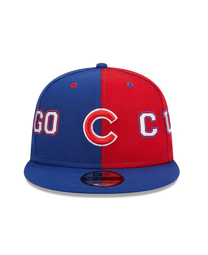 New Era Men's Royal, Red Chicago Cubs Team Split 9Fifty Snapback Hat ...