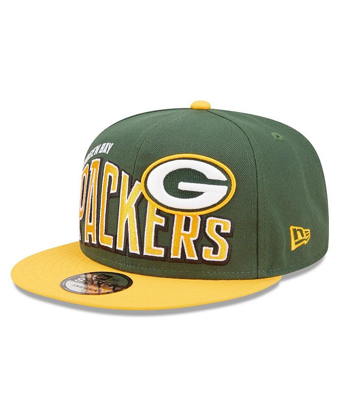New Era Men's Green, Gold Green Bay Packers Wordmark Flow 9FIFTY ...