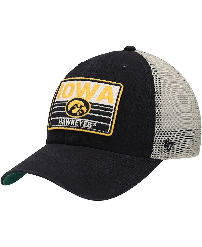 '47 Brand Men's Black, Natural Iowa Hawkeyes Four Stroke Clean Up ...