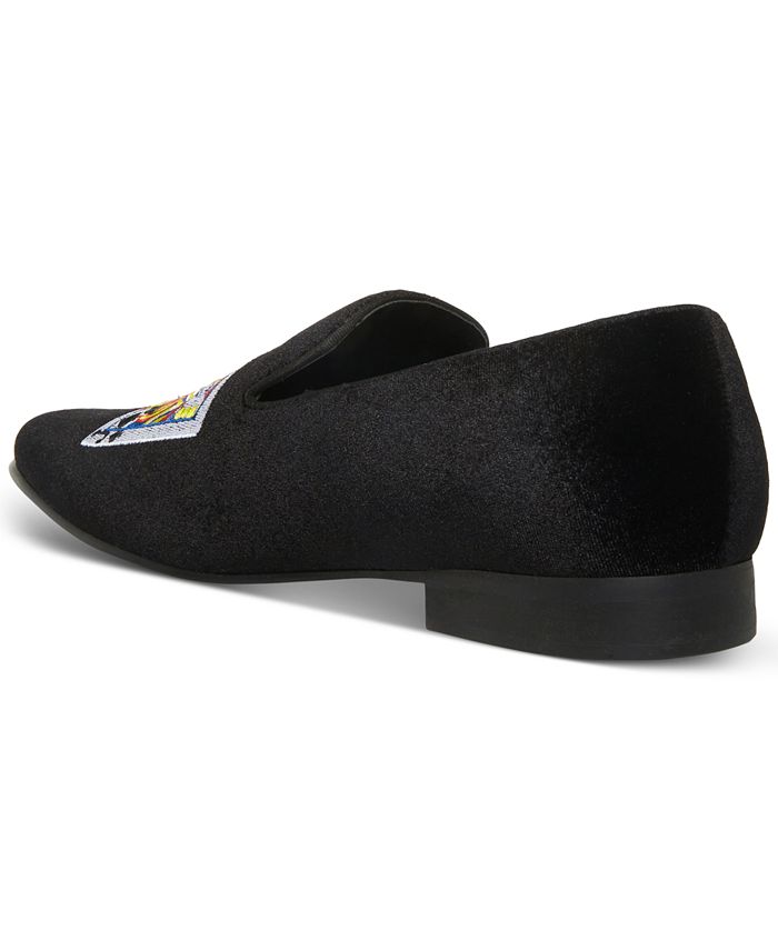 Steve Madden Men's Malachi Embroidered Playing Cards Velvet Dress ...