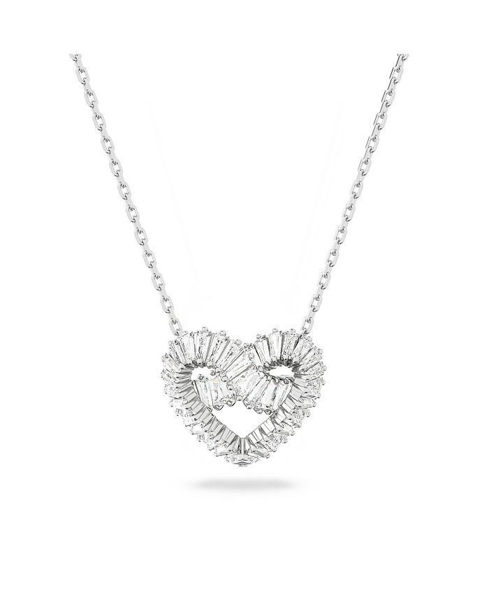 Swarovski Crystal Mixed Cuts Heart Matrix Pendant Necklace - Macy's
