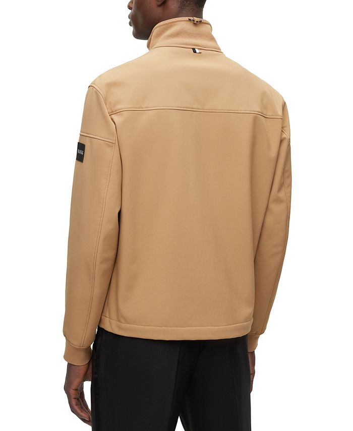 Hugo Boss Men's Water-Repellent Softshell Logo Patch Jacket - Macy's