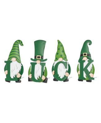 Glitzhome 24" H Metal St. Patrick's Luck Gnome Yard Stake or Standing ...