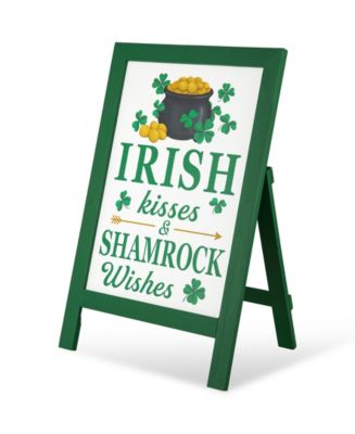 Glitzhome 24" H St. Patrick's Wooden Porch Sign - Macy's