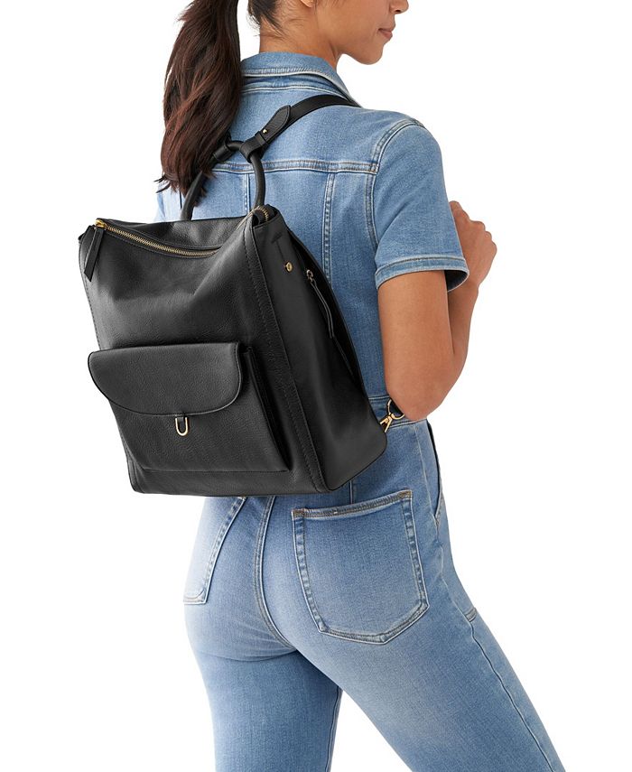 Fossil Parker Leather Backpack Bag - Macy's