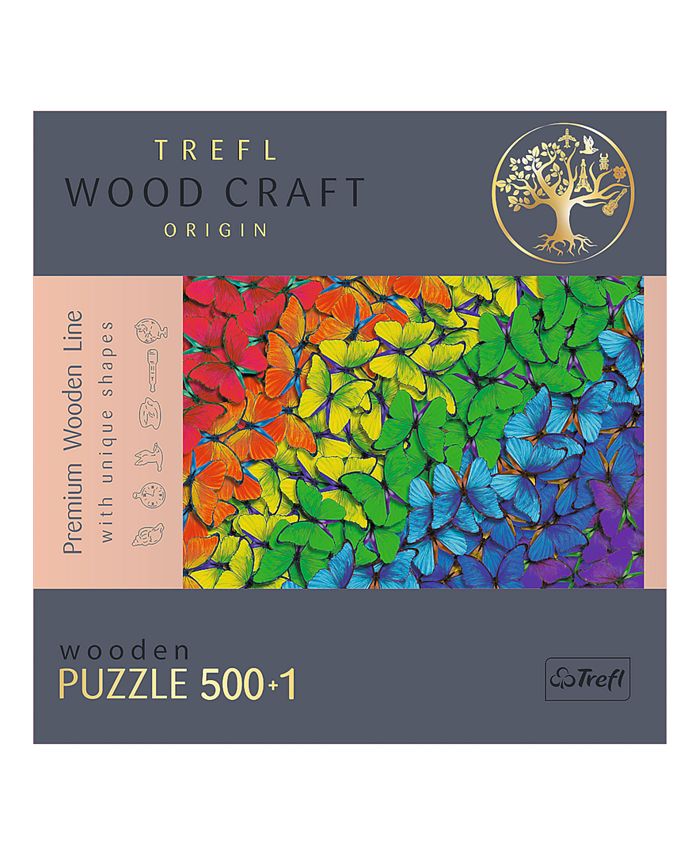 Trefl Wood Craft 501 Piece Wooden Puzzle - Rainbow Butterflies - Macy's
