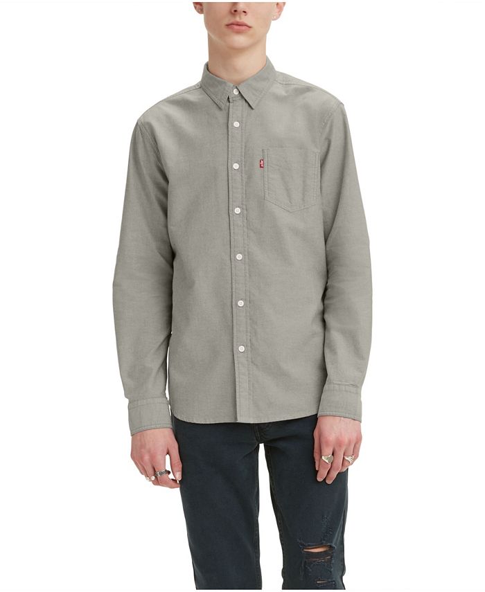 Levi's Men's Classic 1 Pocket Regular-Fit Long Sleeve Shirt - Macy's
