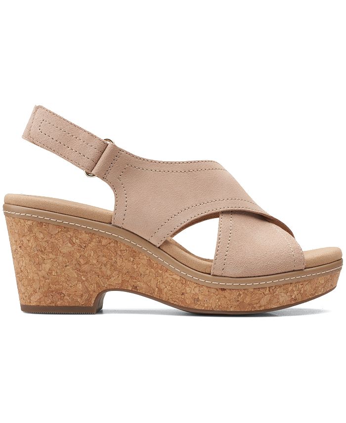 Clarks Women's Giselle Cove Slingback Platform Wedge Sandals - Macy's