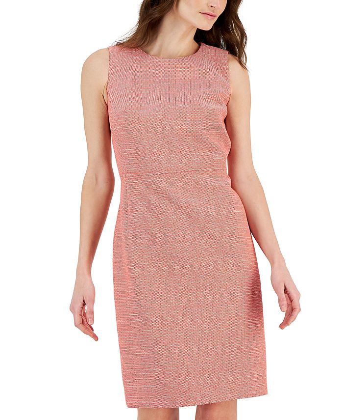 Anne Klein Women's Tweed Sleeveless Sheath Dress - Macy's