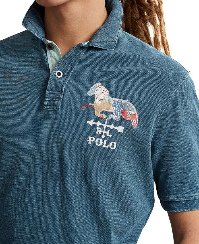 Polo Ralph Lauren Men's Classic-Fit Mesh Graphic Polo Shirt - Macy's