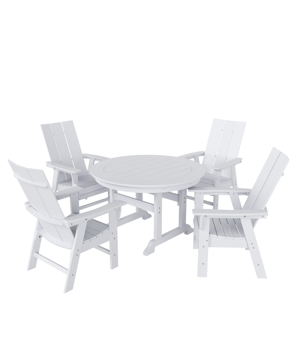 Click here for WestinTrends 5 Piece Outdoor Patio Dining Round Ta... prices