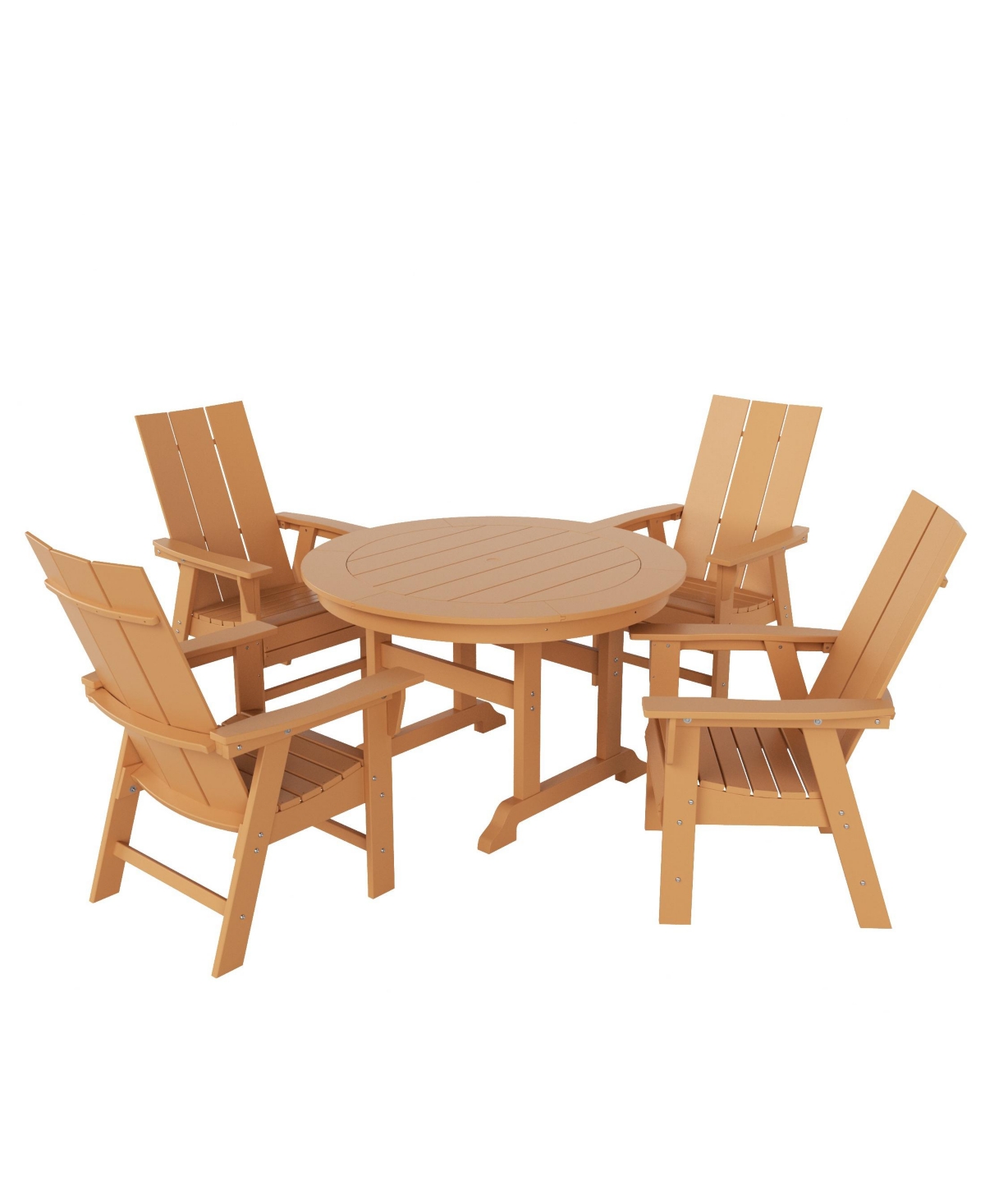 Click here for WestinTrends 5 Piece Outdoor Patio Dining Round Ta... prices