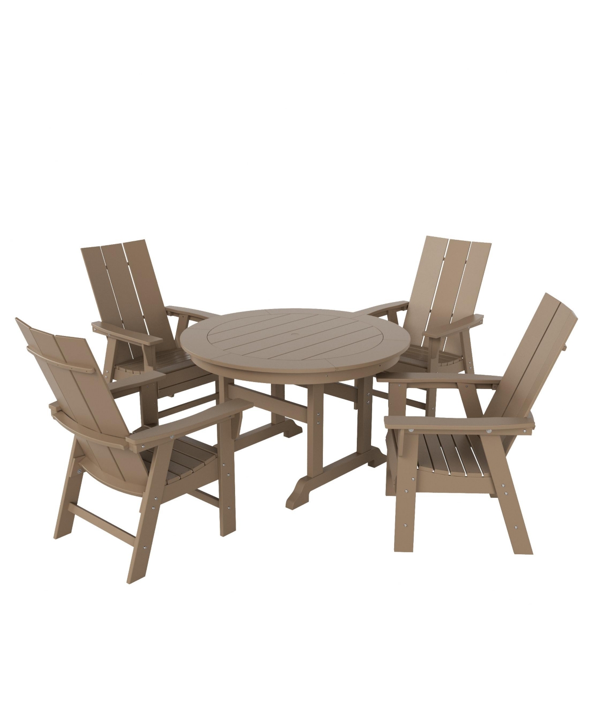 Click here for WestinTrends 5 Piece Outdoor Patio Dining Round Ta... prices